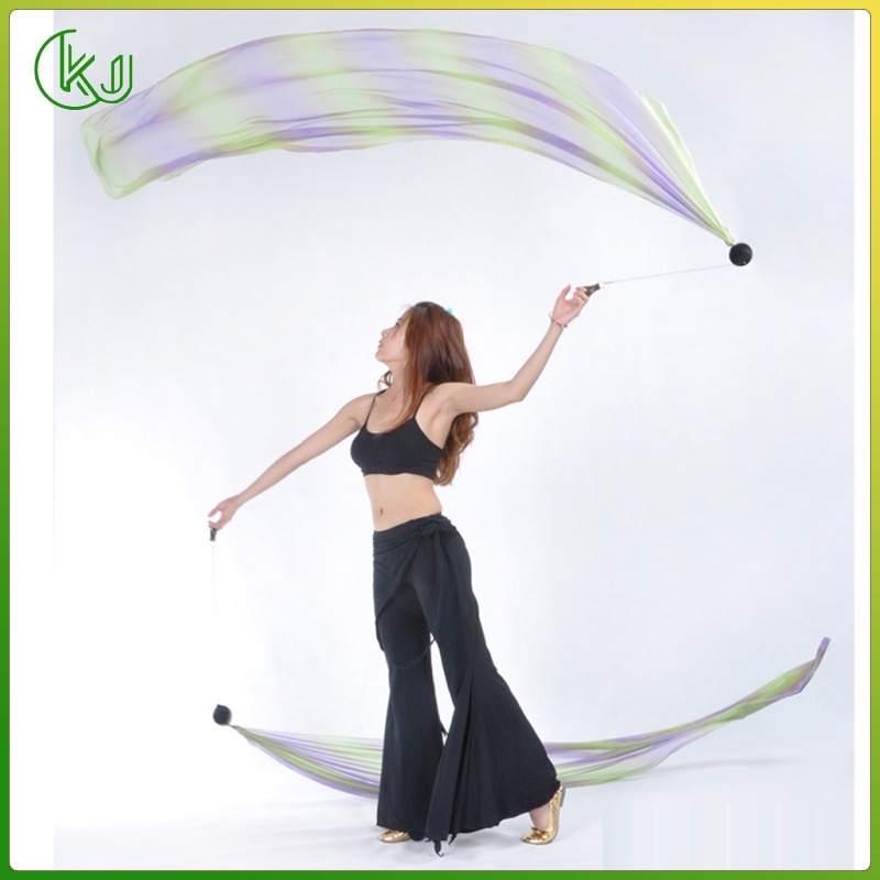 1 Piece Belly Dance Silk Poi Helpers Thrown Balls with Adjustable Balls ...
