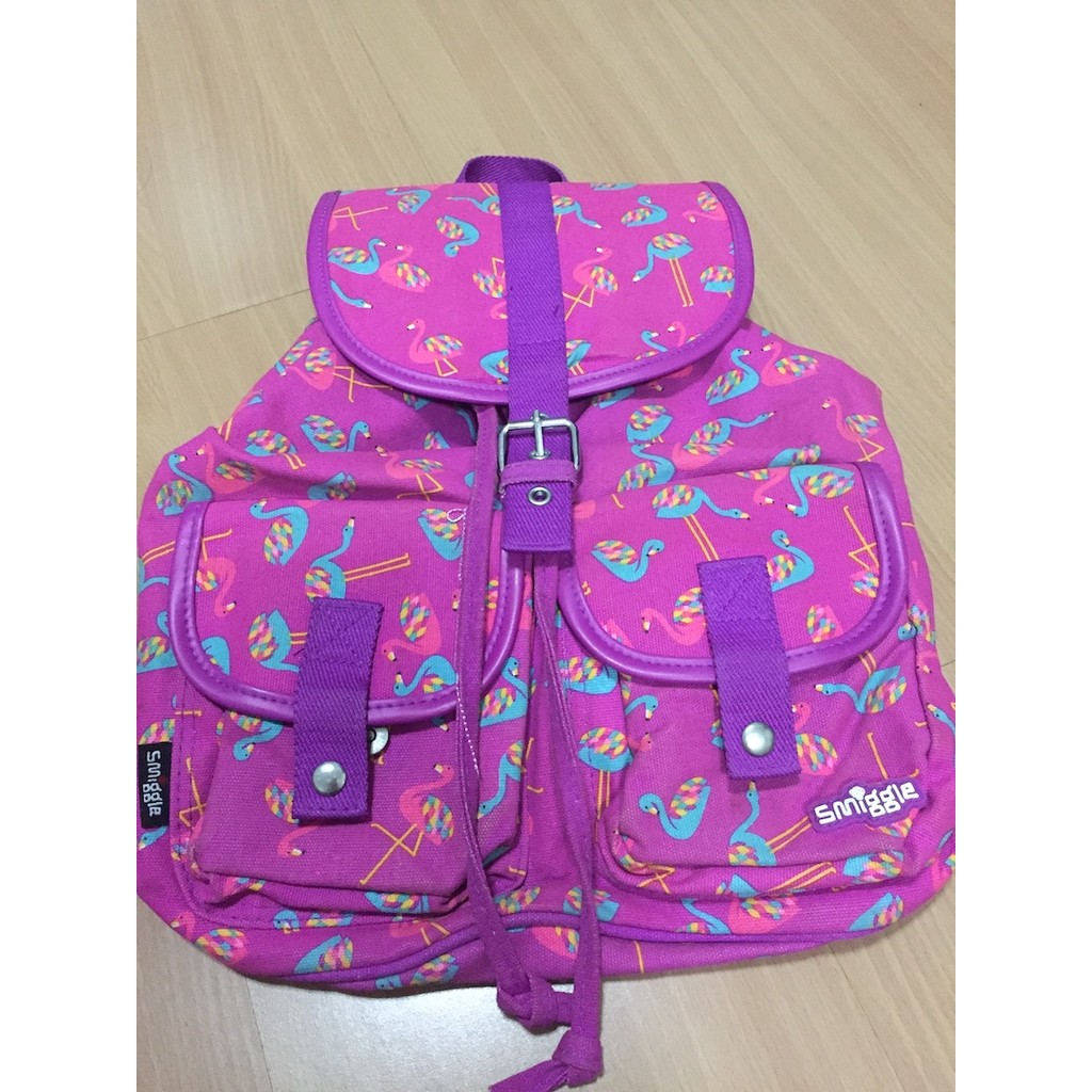 Authentic Smiggle Smiles Go Girl Backpack (Pink Flamingo) | Shopee ...
