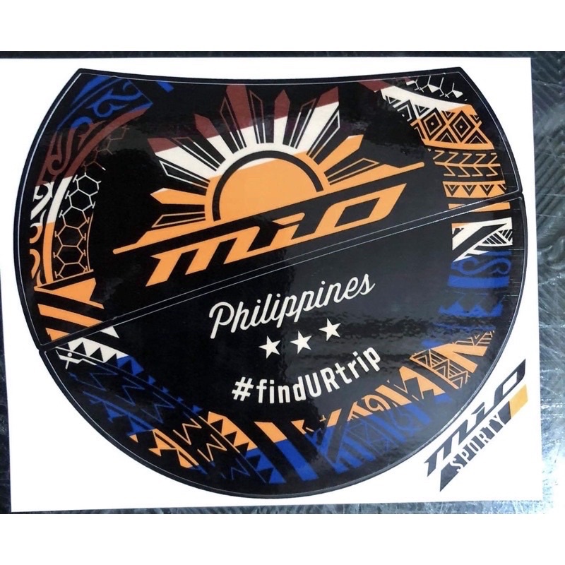 MIO SPORTY FRONT #findurtrip DECALS PRINTED LAMINATED | Shopee Philippines