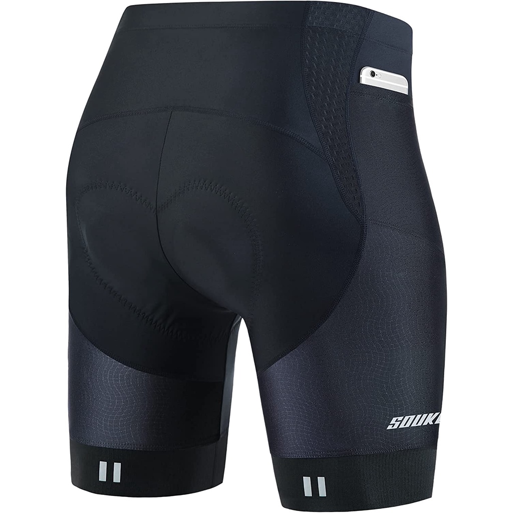 Souke Powerband Cycling Shorts with 2 Pockets 20D Padded Bike Shorts Cycling Pants Bicycle ...