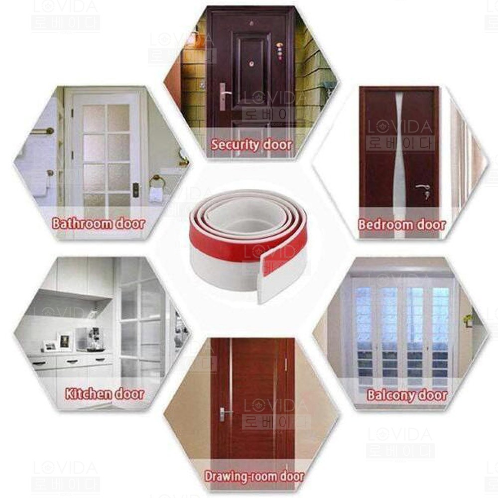 PRADO 1M Magic Door Gap Bottom Seal Guard Blocker Divider Gap PVC Strip ...