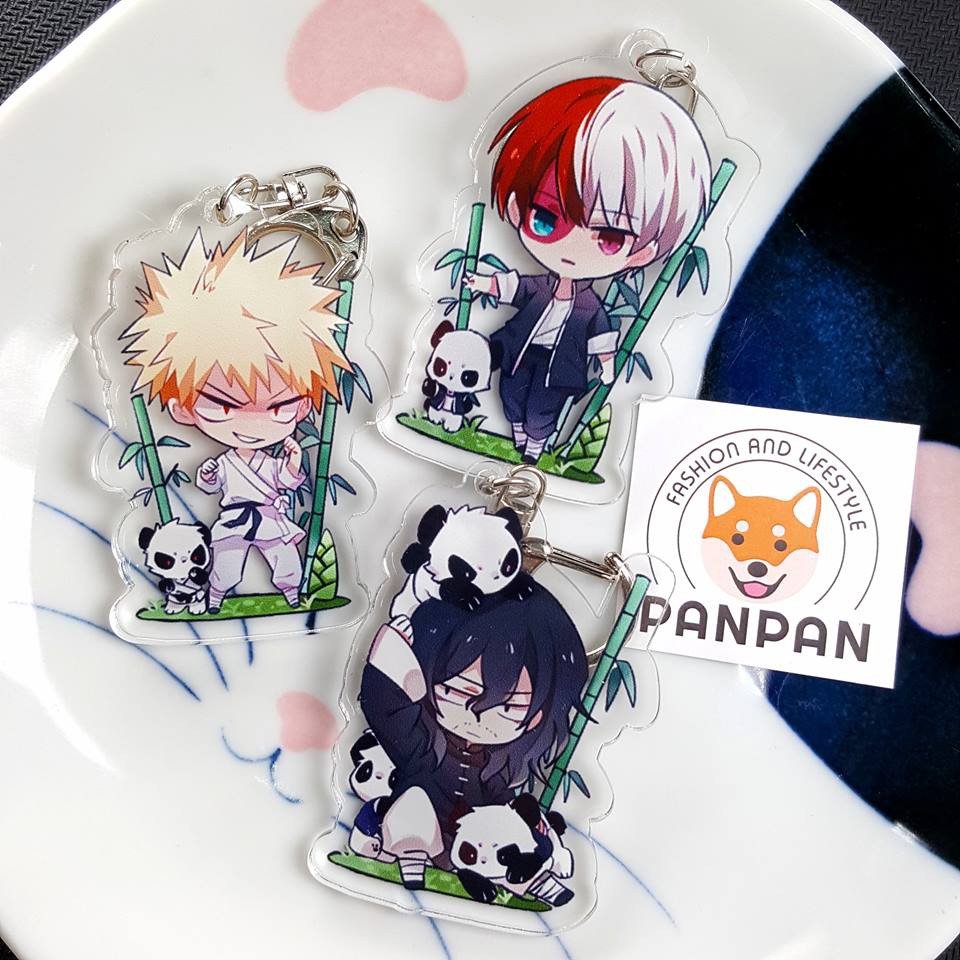 Anime mica Boku no Hero Academia And Panda Keychains (6cm) | Shopee ...