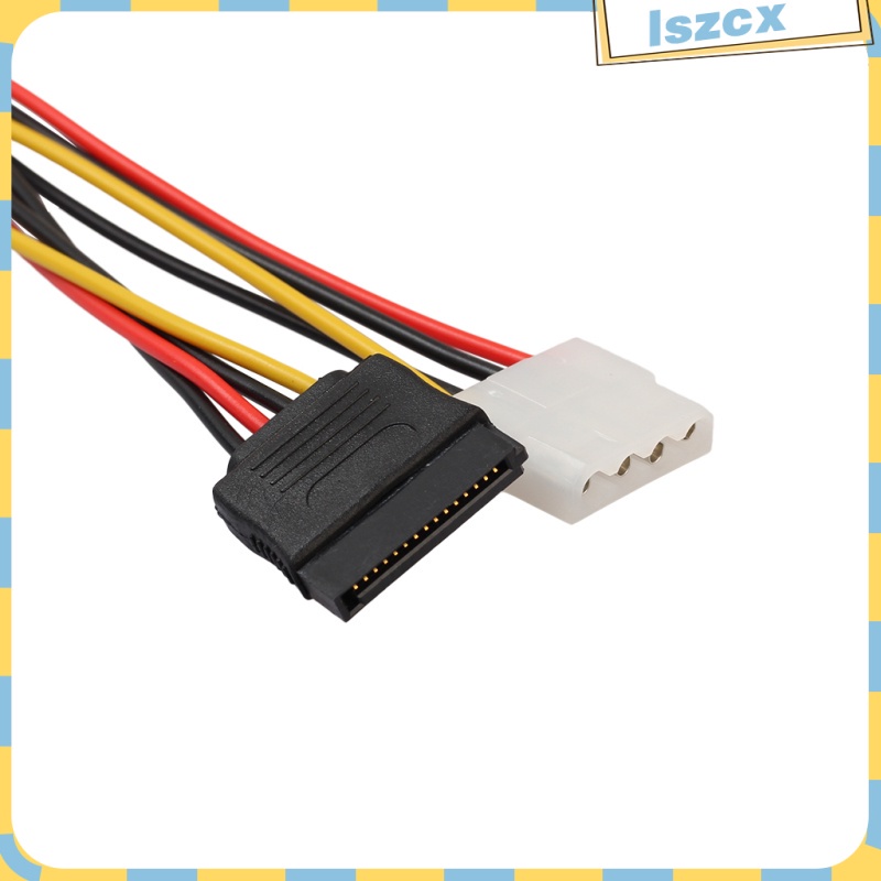 [ 15Pin Serial ATA Male to 4Pin IDE Converter Wire + 15Pin Female Power ...