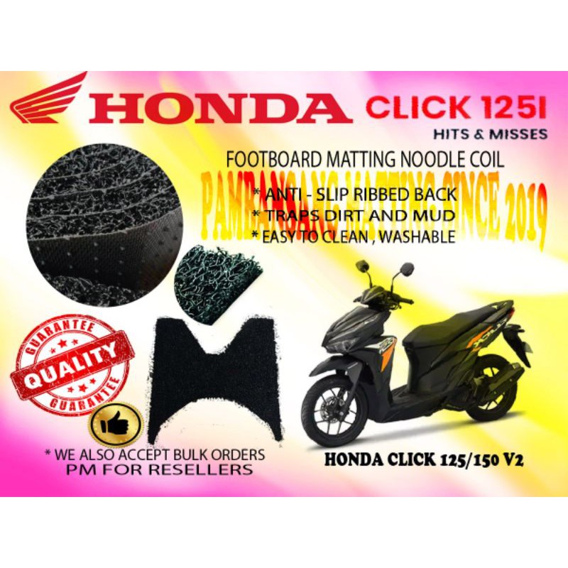 Honda click 125 v2 & v3 Footboard matting | Shopee Philippines