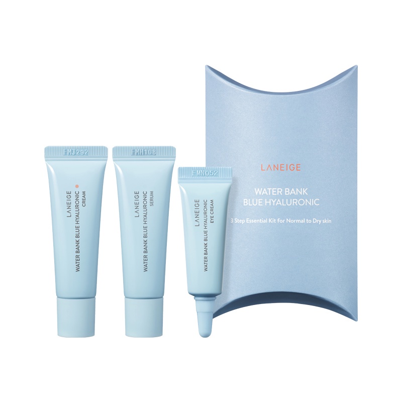 LANEIGE Water Bank Blue hyaluronic Essential Kit Combination to Oily ...