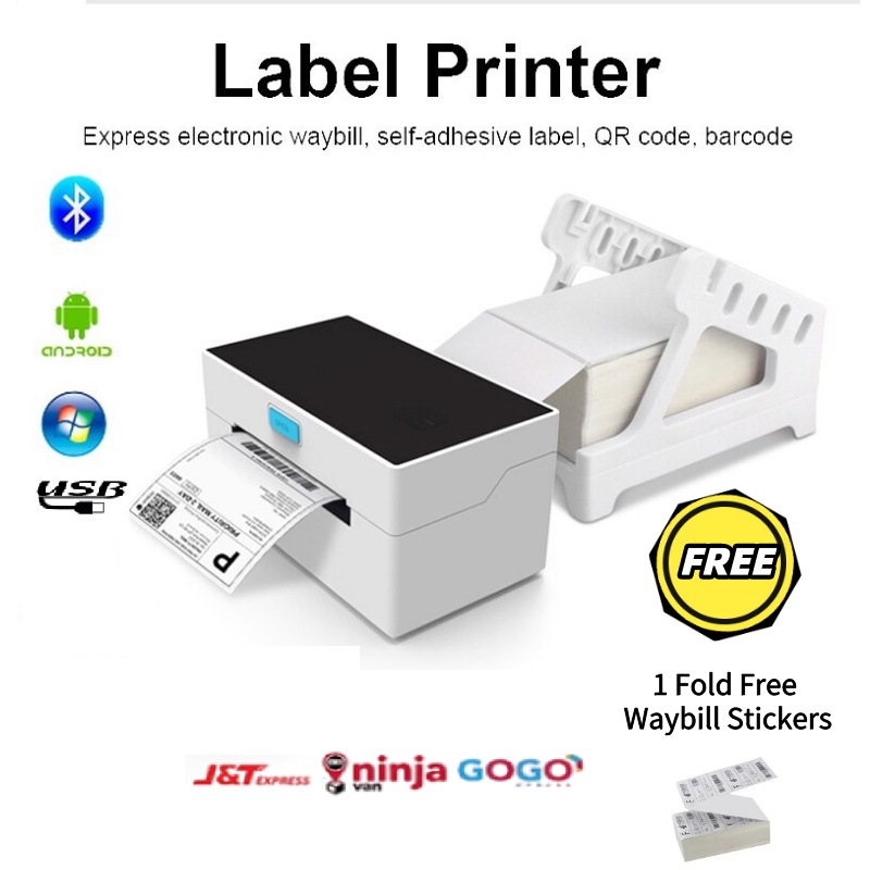 VOZY T5 Waybill Printer Cellphone Bluetooth USB Thermal Sticker Courier ...