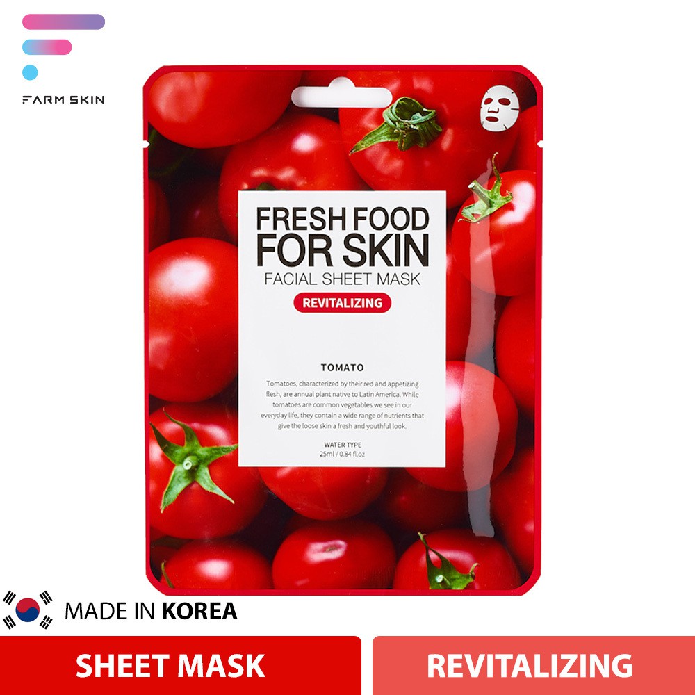 Farmskin Fresh Food Facial Sheet Mask Revitalizing Glow Tomato | Shopee ...