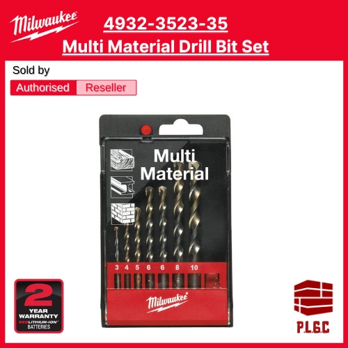 Milwaukee 4932-3523-35 Multi Material Drill Bit Set ( 7pcs ) | Shopee ...