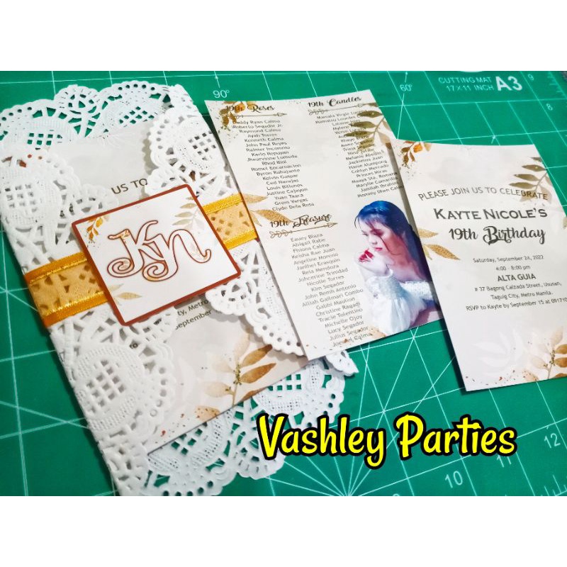 Rustic Debut Invitations 2 pages | Shopee Philippines