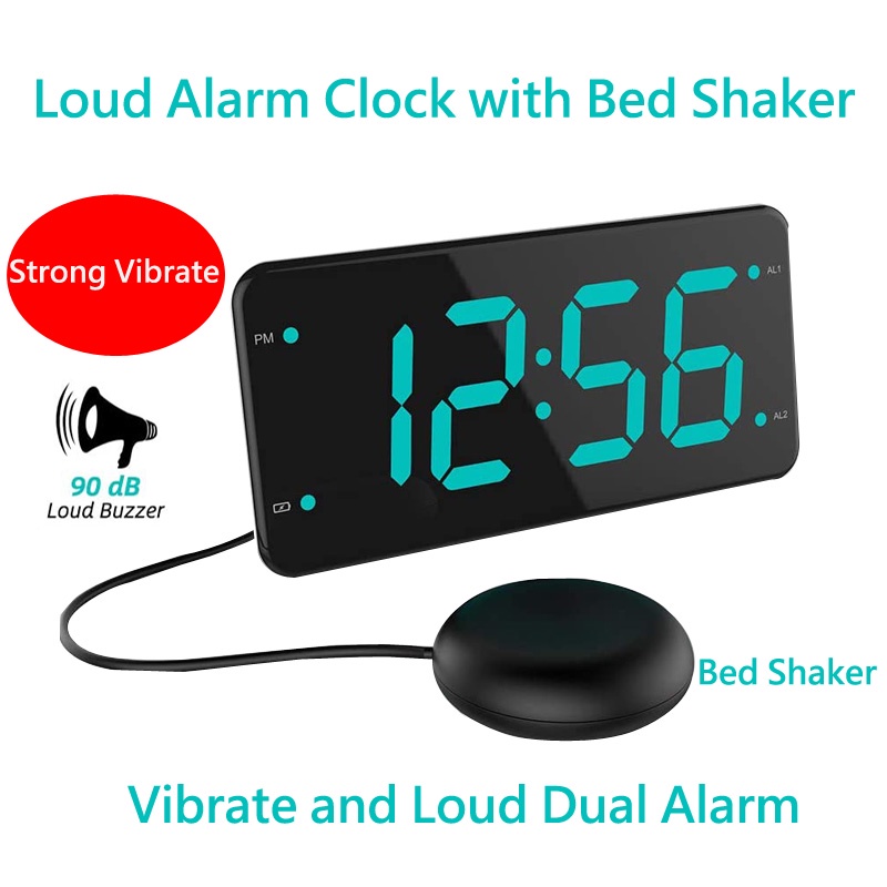 [Fast Delivery COD]Strong Vibration and Digital Loud Alarm Clock with ...