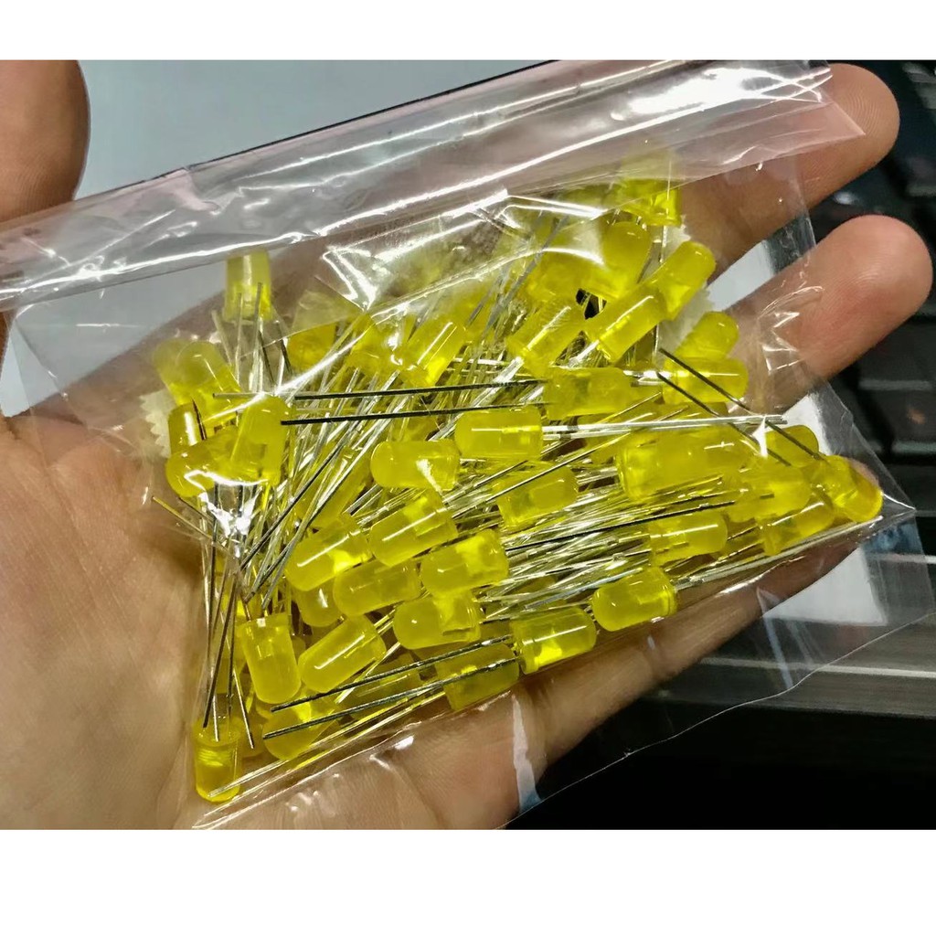 GS 10pcs 5mm Yellow LED Kit – Bright LED Light Bulbs for DIY, Electronics & Hobby Projects ...