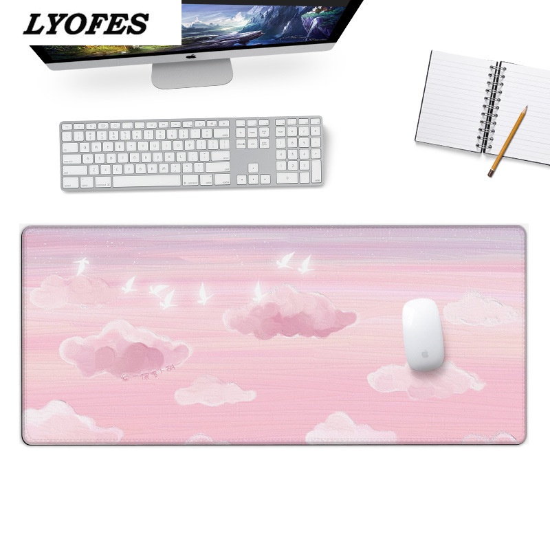 cloud Mouse pad cartoon hand painted little girl super large game mouse ...
