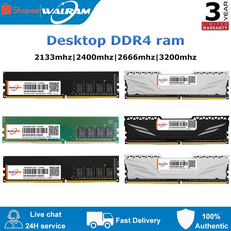 Walram 3200Mhz 288Pin 1.2V PC Memory Green Black Random Color DDR4 8GB ...