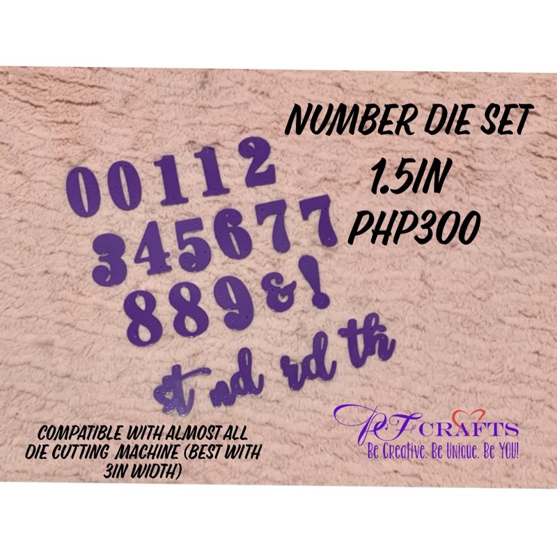 Number die set metal template for scrapbooking card cake topper ...