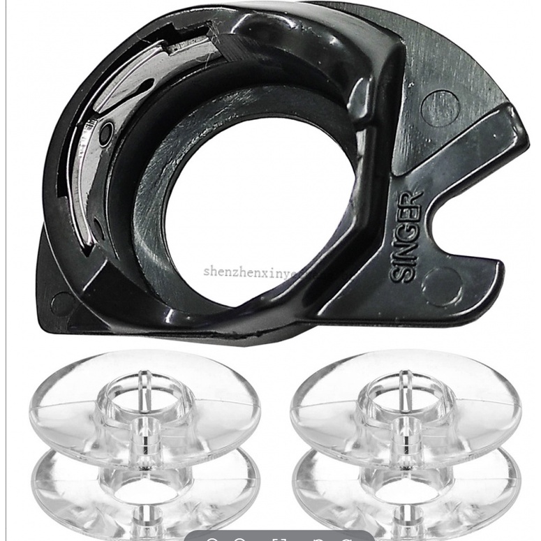 Bobbin Case For Singer Sewing Machines Shuttle Coil Box + 2 Plastic ...