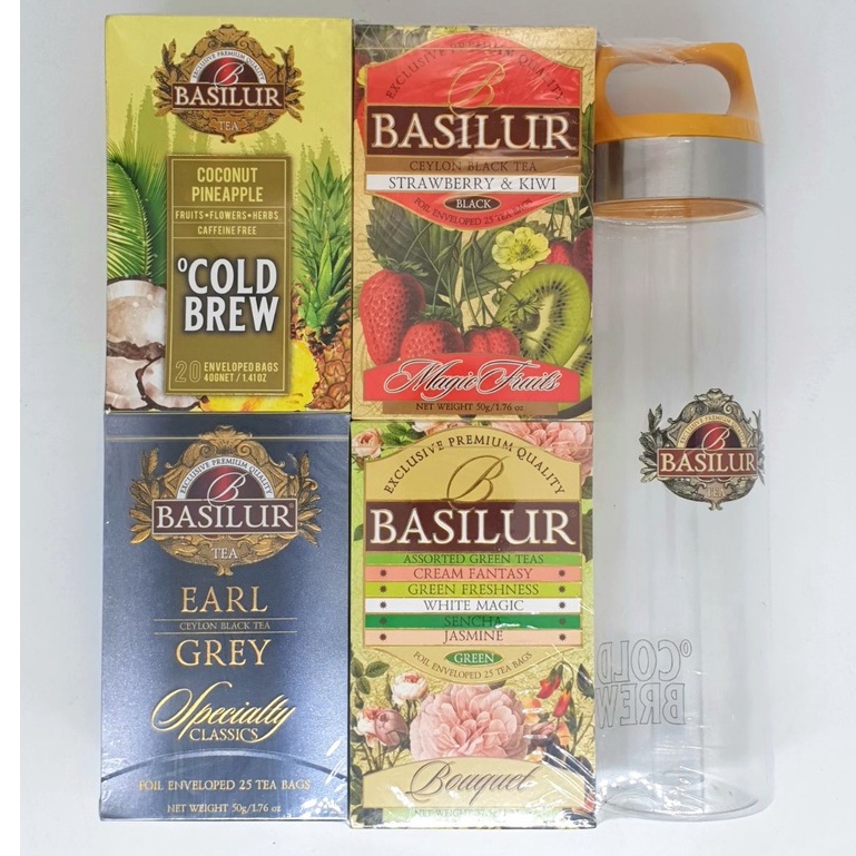BASILUR TEA "Limited Collection" SET A - with Free Cold Brew Tumbler ...