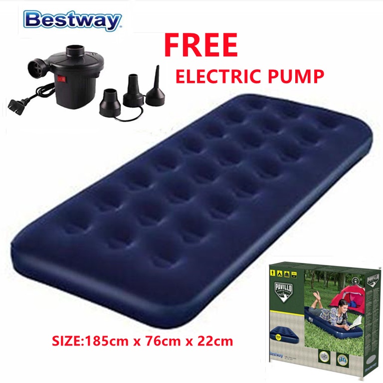BESTWAY 67000 Inflatable Single Person Air Bed (Blue) WITH FREE Manual ...