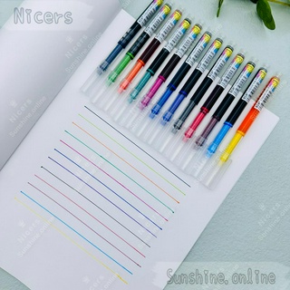 12colors BIA 0.5mm Liquid Ink large capacity Fade-Resistant Gel Pen ...