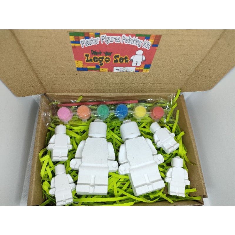Paint Your Own Lego Roblox Minecraft Plaster Figures Painting Kit ...