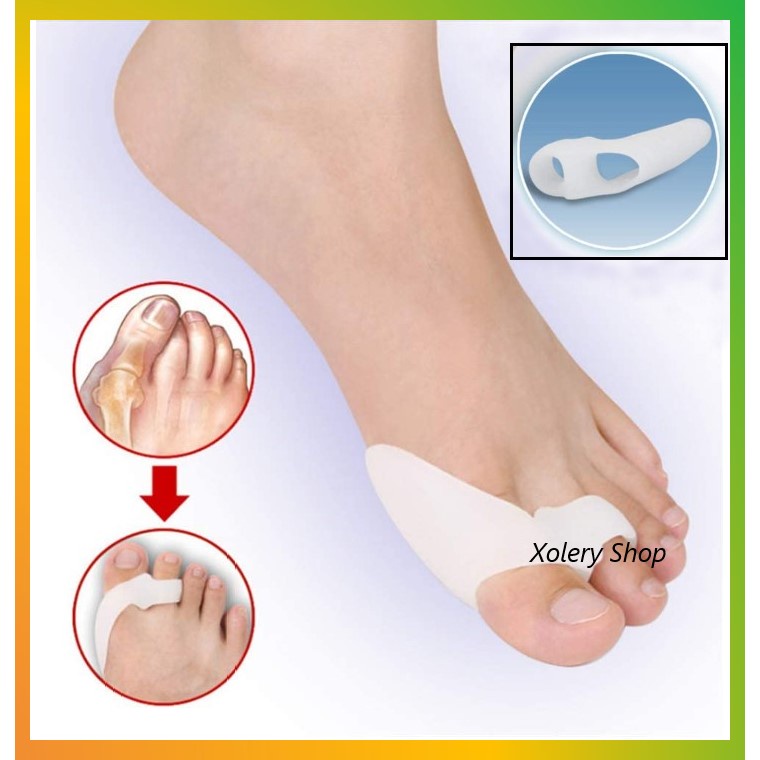 Silicone Splitter Double Hole Toe Separator Hallux Valgus | Shopee ...