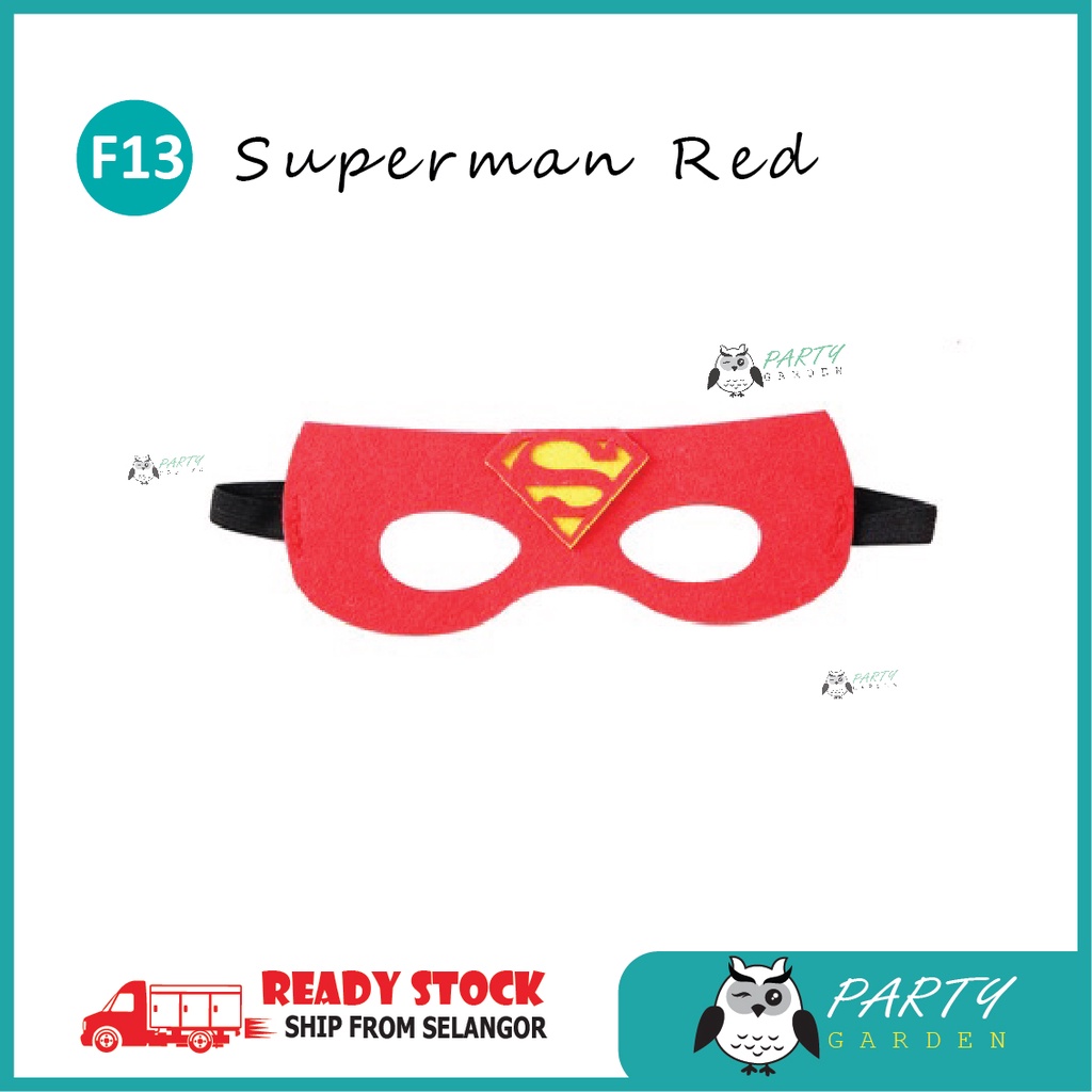 Superhero Eye Face Masks Kids Cosplay Superman Batman Hulk Wolverine ...