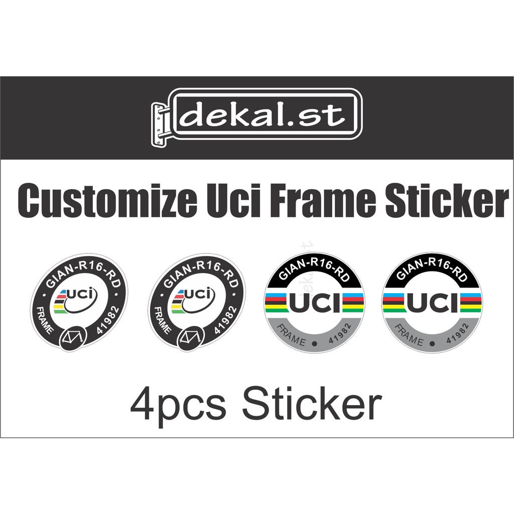 Customize Uci Frame sticker (with matte or gloss laminating film) bike ...