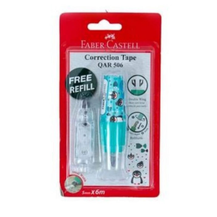 Faber Castell Correction Tape QAR Fancy Blue Barrel (free refill) / Tip ...