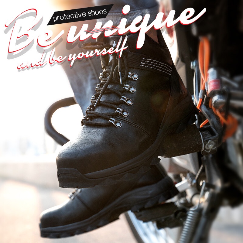 High Top Safety Shoes for Men, Foot Protection Soft and Comfortable ...