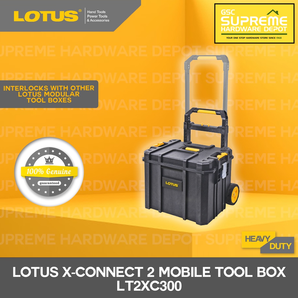 Lotus X-Connect2 Modular Mobile Bottom Tool Box Wheels and Handle ...