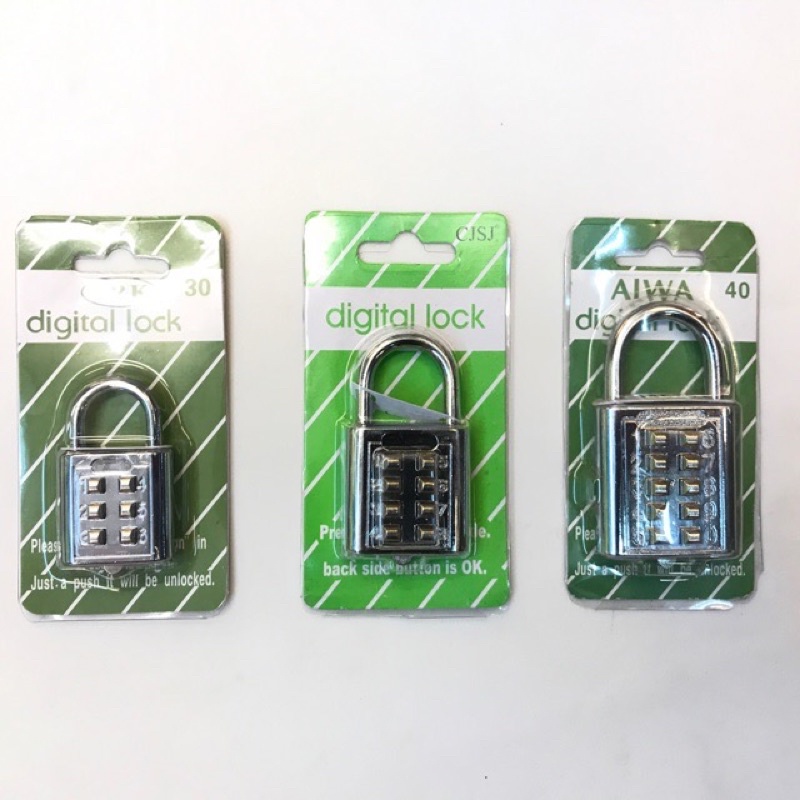 Digital padlock/number password padlock | Shopee Philippines