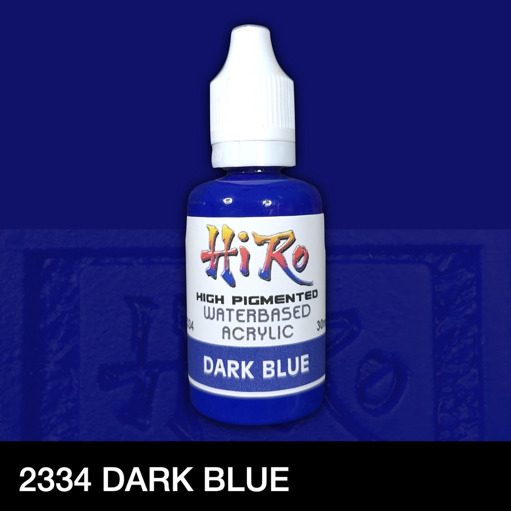 Blue Colors by Hiro Paints High-Pigmented Waterbased Acrylic Hobby ...