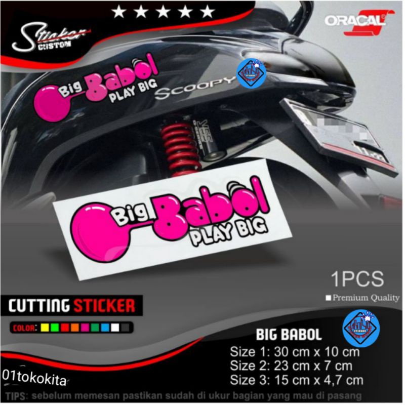 Sticker cutting - Big Babol sticker - Striping scoopy, pespa, genio ...