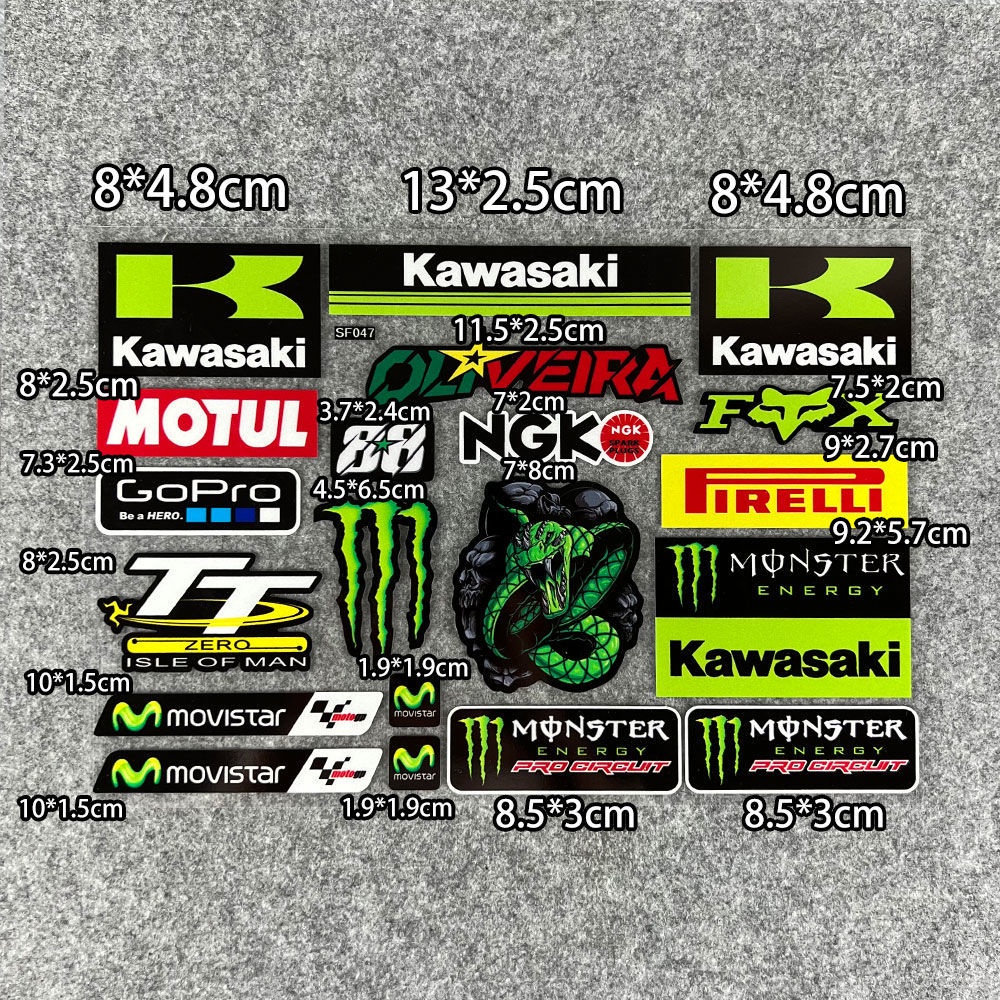 Waterproof Sticker Wing Motorcycle Reflective Sticker Modified Hrc/Cbr ...