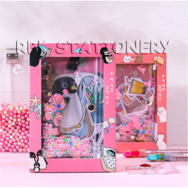 planner Book Diary Note Taking Clear Cover Cute A6 Size Bear Penguin ...