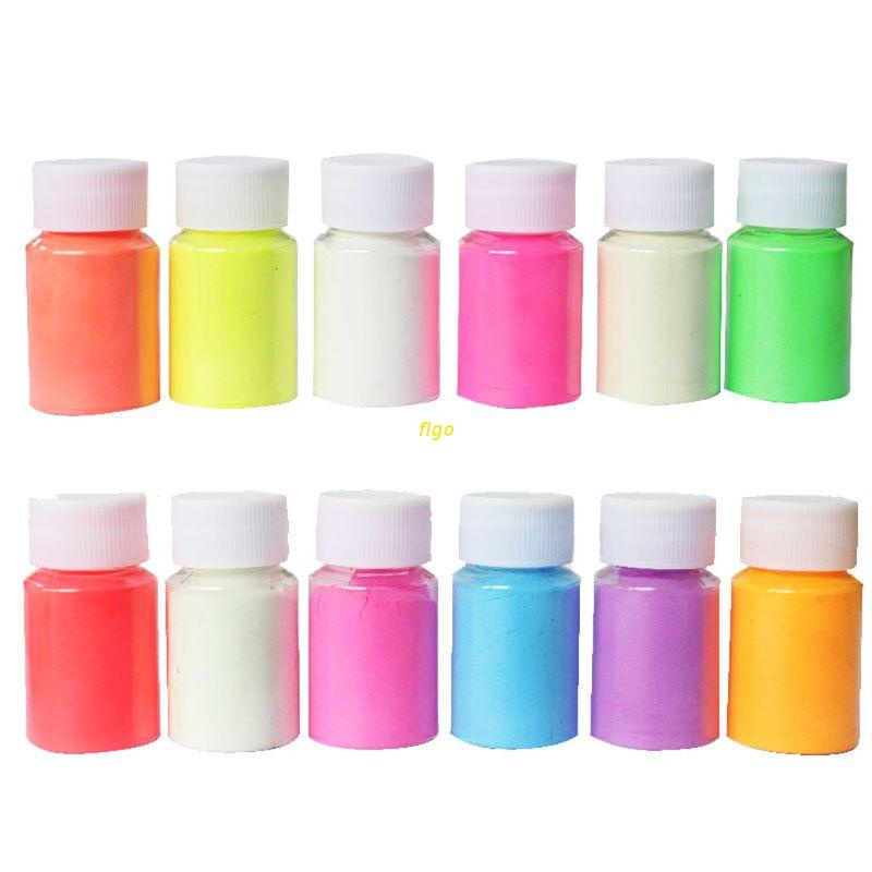 flgo 12 Color Luminous Resin Pigment Kit Glow In the Dark Powder ...