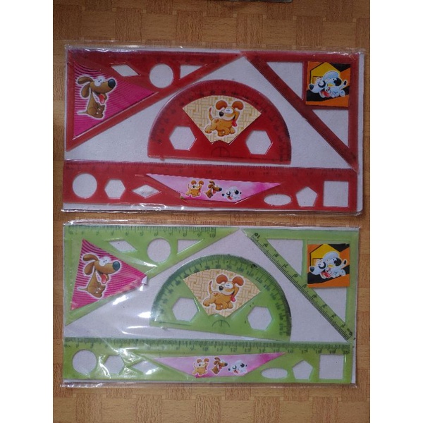 Hs 98 FANCY RULER SET - CONTAINS 4 TYPES / TYPES | Shopee Philippines