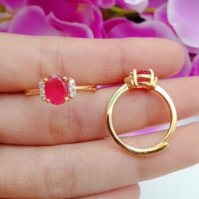 Star+'s latest 24k gold plated ruby xuping ring | Shopee Philippines