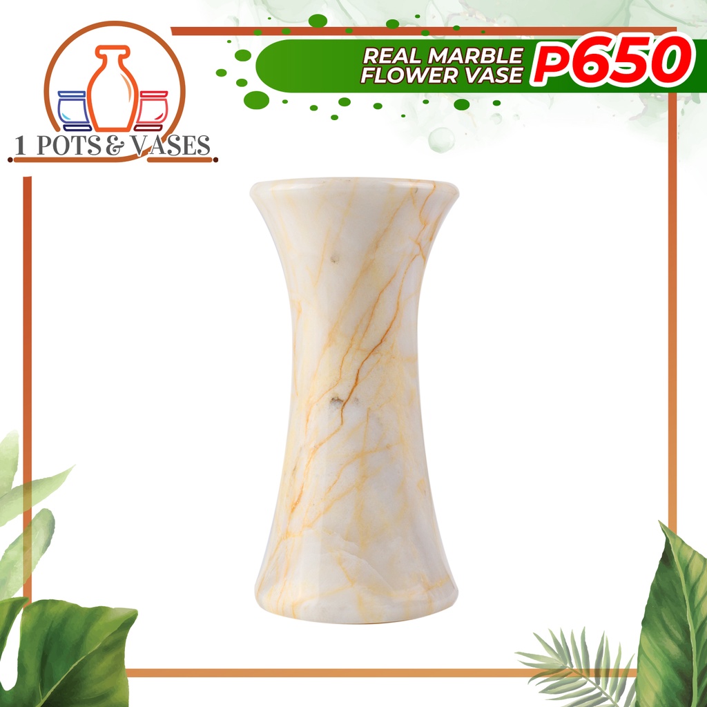 1Pots&Vases 1pc REAL Marble Flower Vase Centerpiece Home Decor Handmade ...