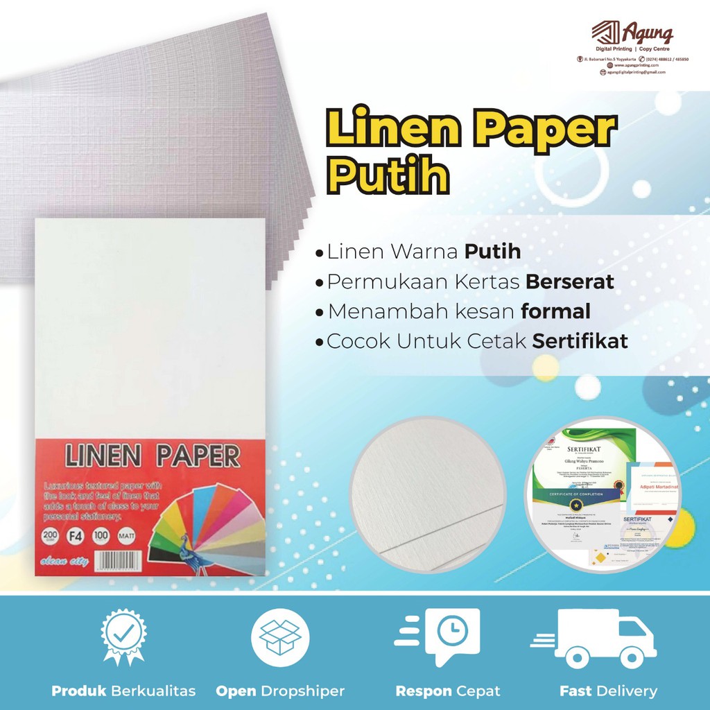 PUTIH White LINEN (Textured Paper) A3 Size | Shopee Philippines