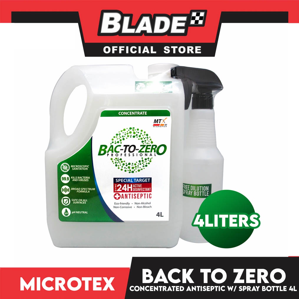 Microtex Back-to-Zero Professional Concentrate Antiseptic 4L with Free ...