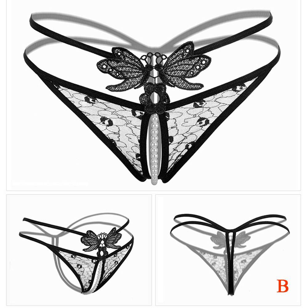 Somedayzl Panties Girls Female Thong Embroidery Lace Hollow Massage T
