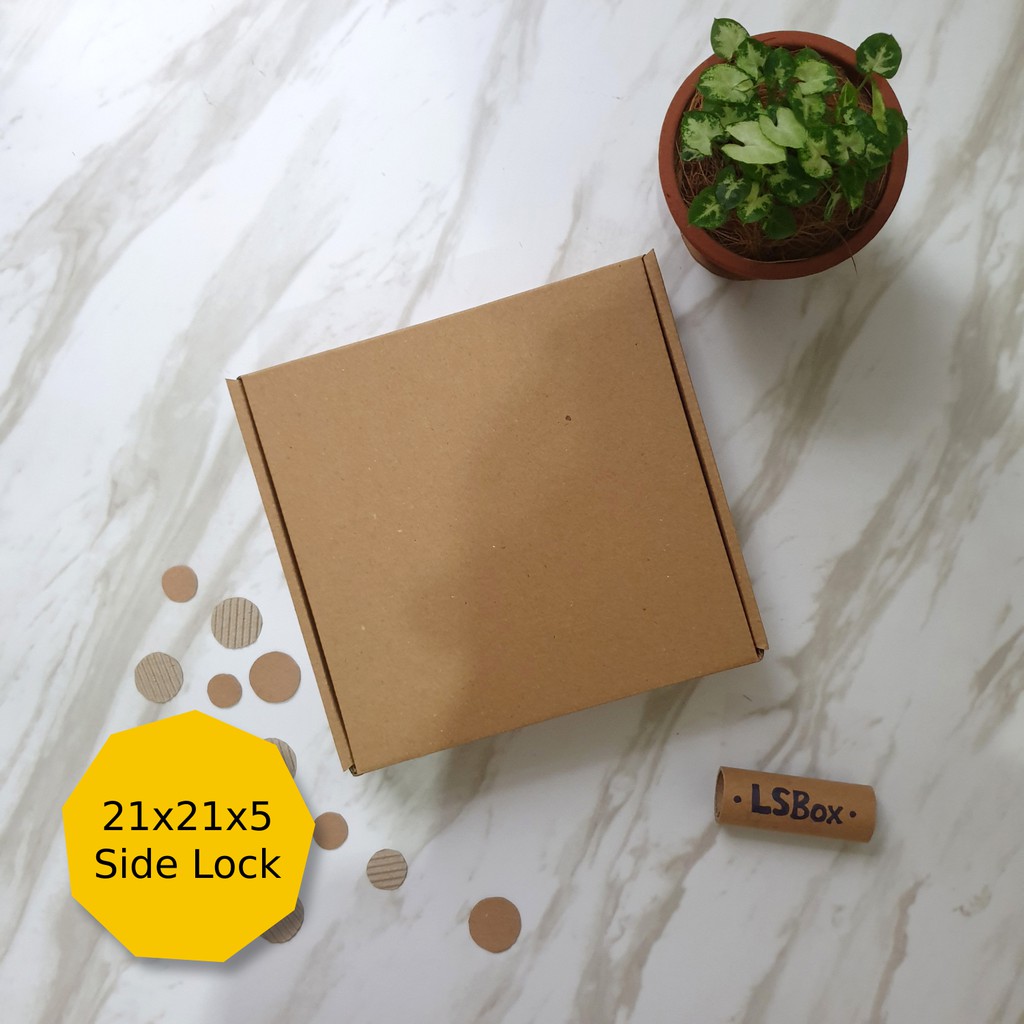 Cardboard box 21X21X5 Side Lock - Packing Die Cut Pizza mailer box ...