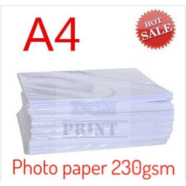 Photopaper, A4 photo paper waterproof glossy no label | Shopee Philippines