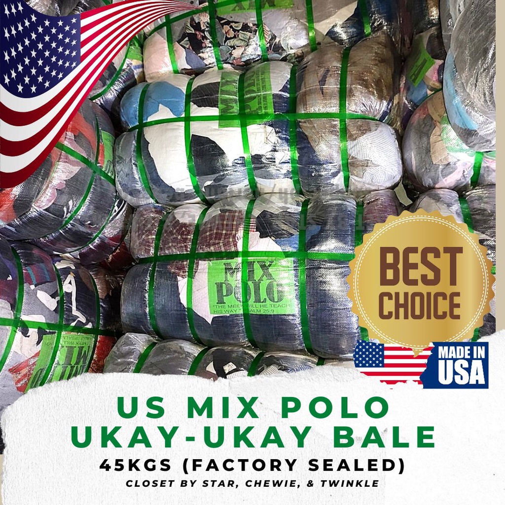 ULTIMA US Bale Mix Polo Ukay-ukay Bale 45kgs (Factory Sealed) | Shopee Philippines