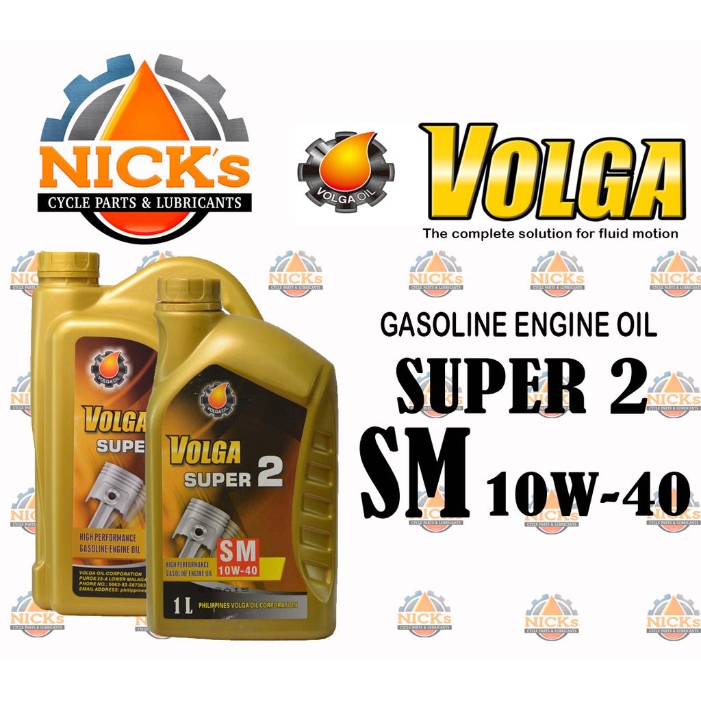 SUPER 2 SM 10W40 VOLGA GASOLINE ENGINE OIL 1 Liter | Shopee Philippines