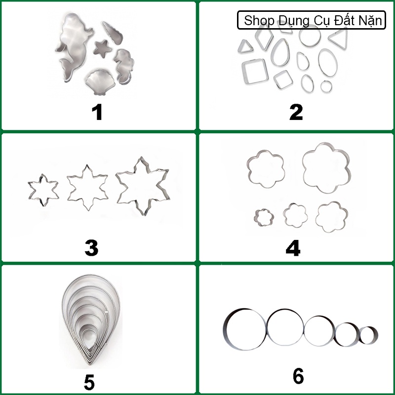 Shape cutting mold set, clay cutting mold, fruit and vegetable cutting ...
