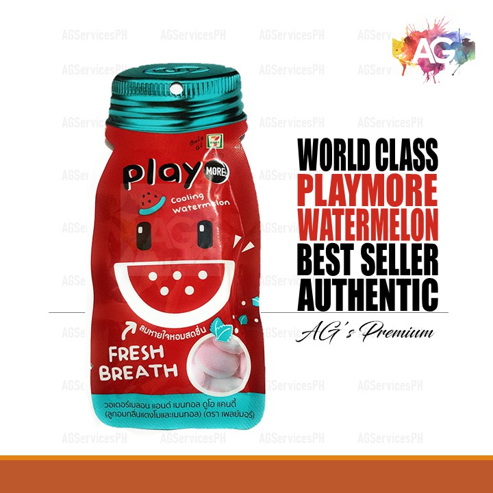 Thailand Play More Cooling Menthol Duo Candy Fresh Breath Pouch 12g ...