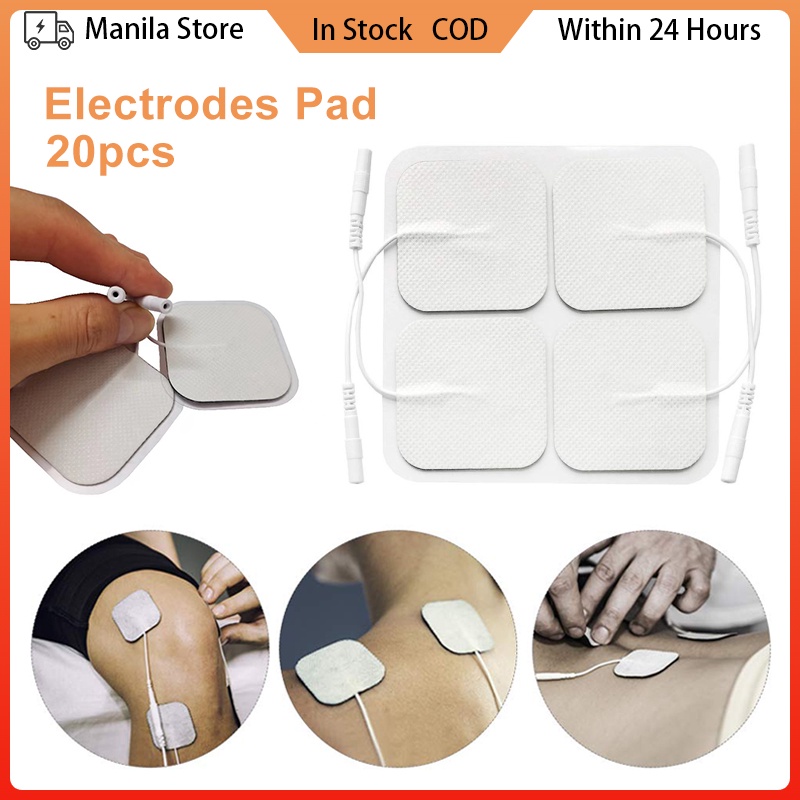 20pcs Muscle Stimulator Electrode Pads Therapy Machine Massager Patch ...