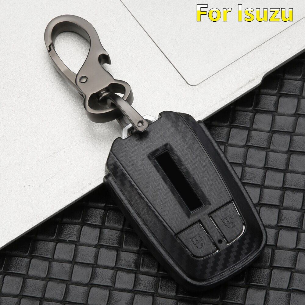 Carbon fiber Car Key Case Key Cover Key Shell For ISUZU D-MAX MUX Truck ...