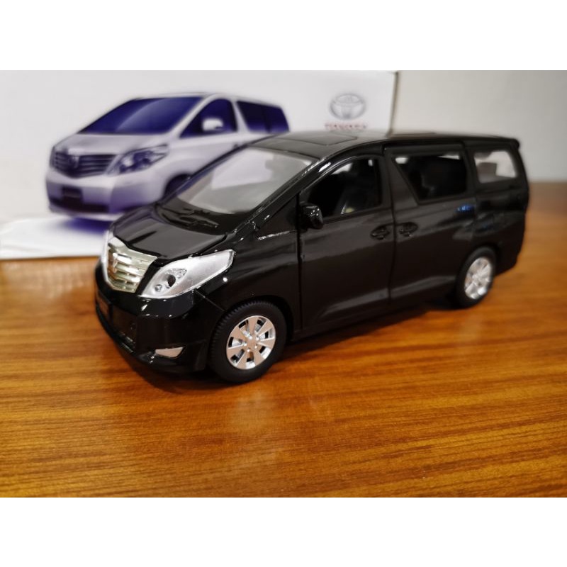 1/27 Toyota Alphard 2nd Gen Diecast Scale Model Toy Car Black | Shopee ...
